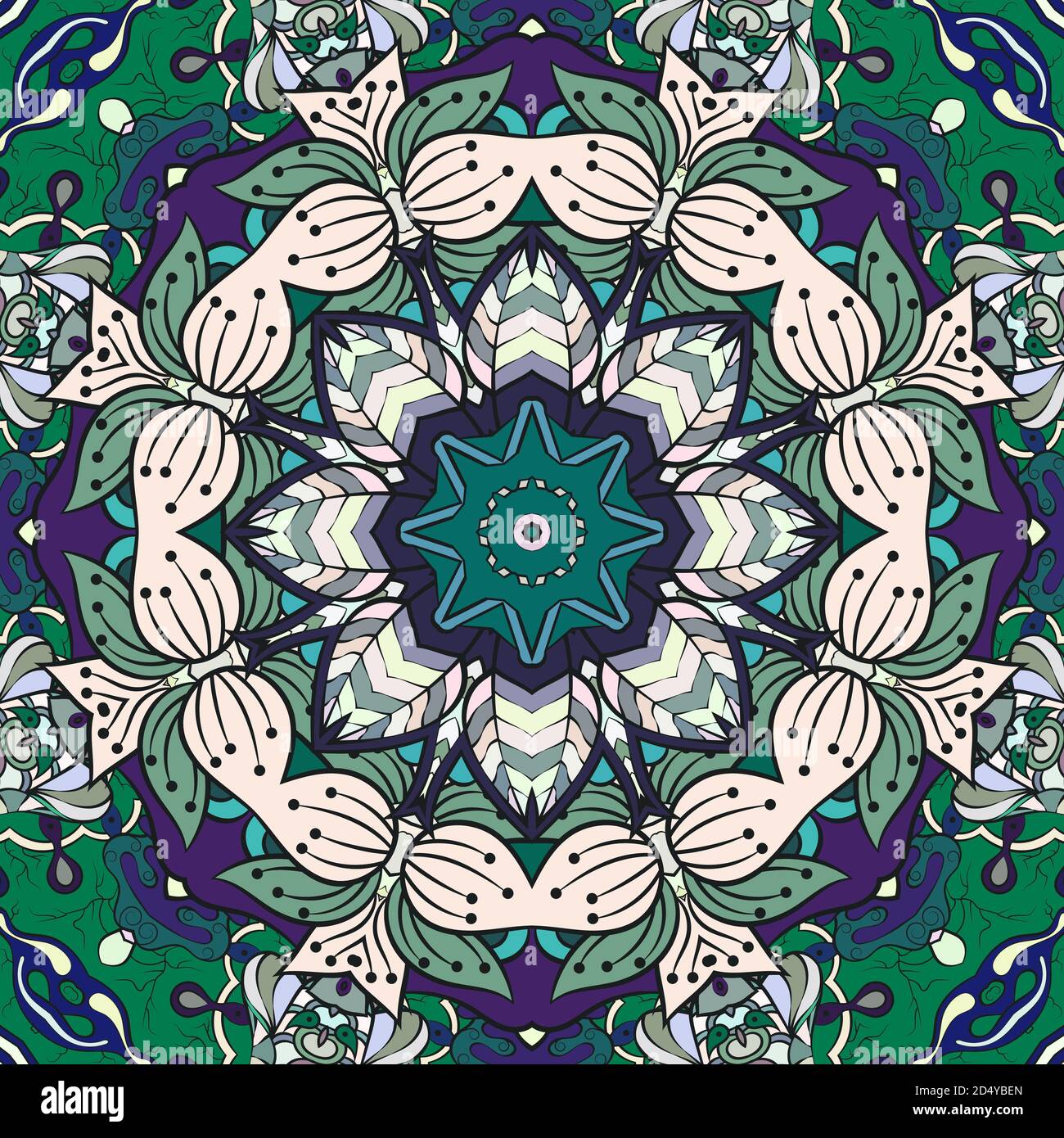 Seamless tracery tile mehndi design Stock Vector Image & Art - Alamy