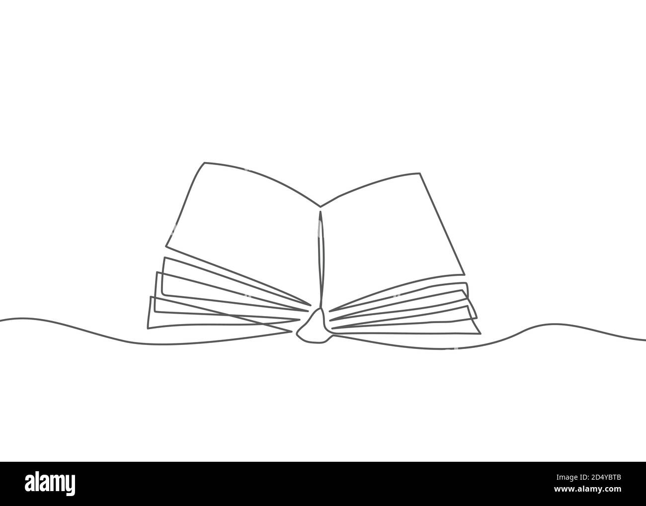 One line drawing knowledge Cut Out Stock Images & Pictures - Alamy