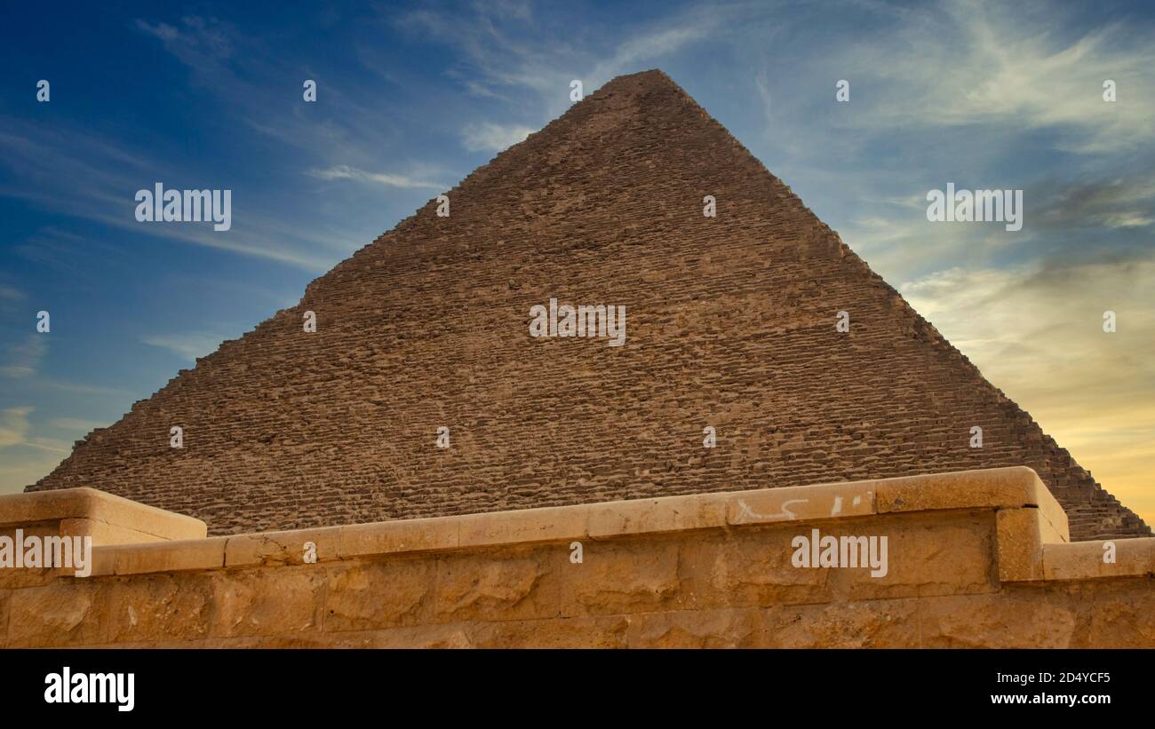Pyramid behind old stone hi-res stock photography and images - Alamy