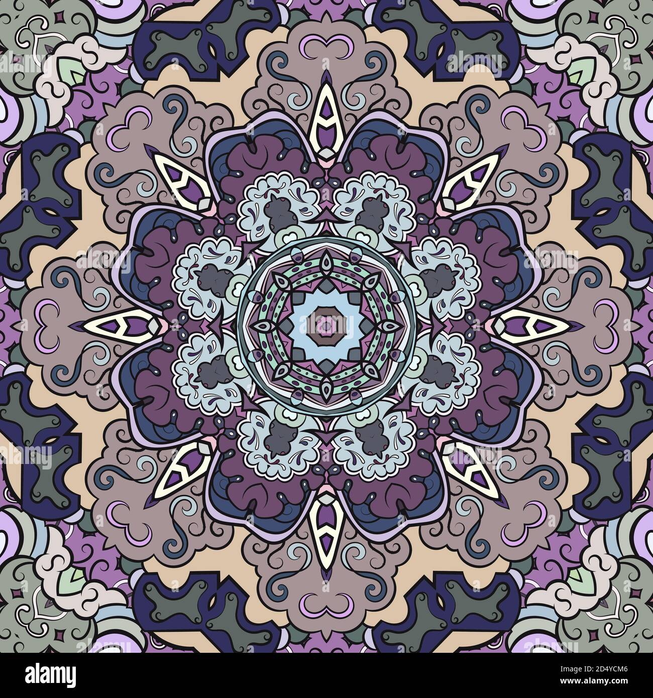 Seamless tracery tile mehndi design Stock Vector Image & Art - Alamy