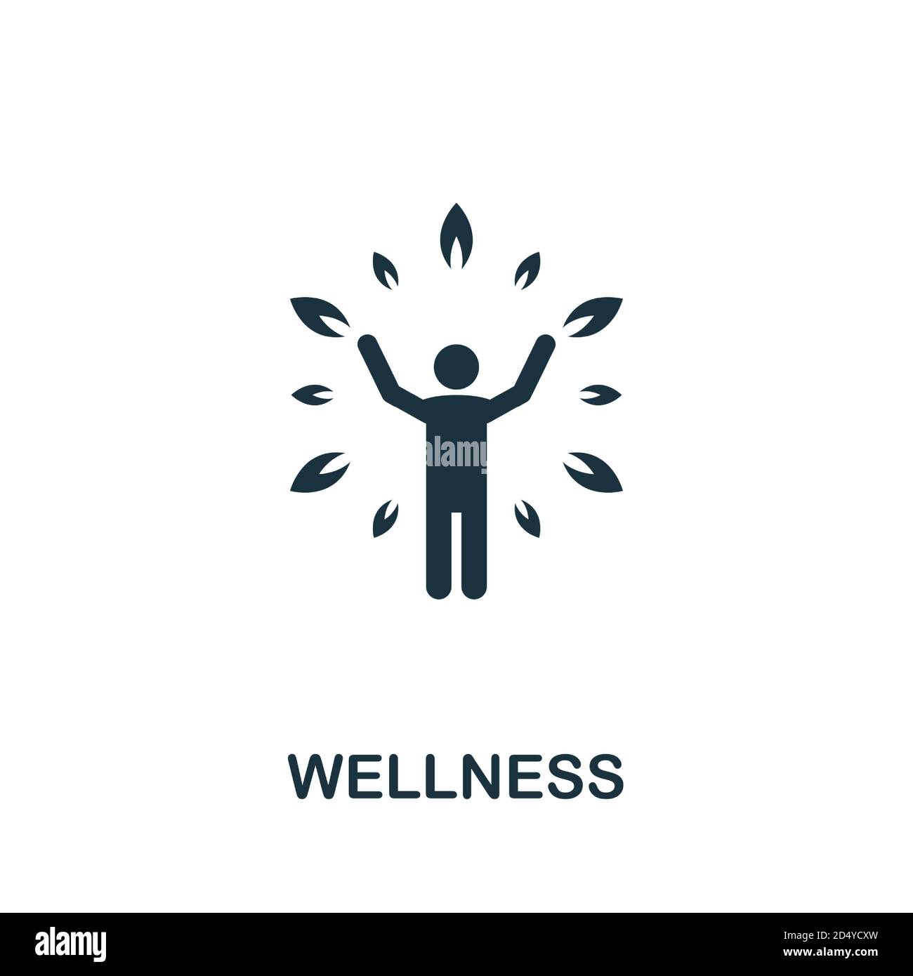 Wellness icon. Simple element from life skills collection. Filled ...