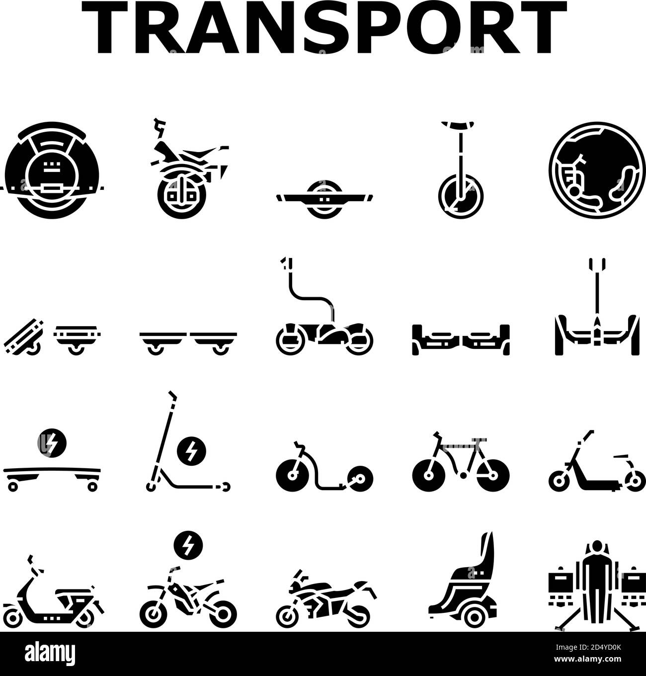 Personal Transport Collection Icons Set Vector Stock Vector Image & Art ...