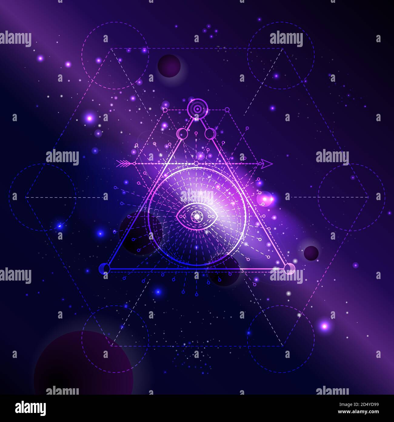 Space stars triangle Stock Vector Images - Alamy
