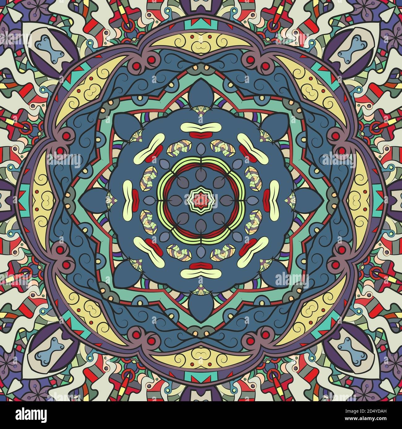 Seamless tracery tile mehndi design Stock Vector Image & Art - Alamy