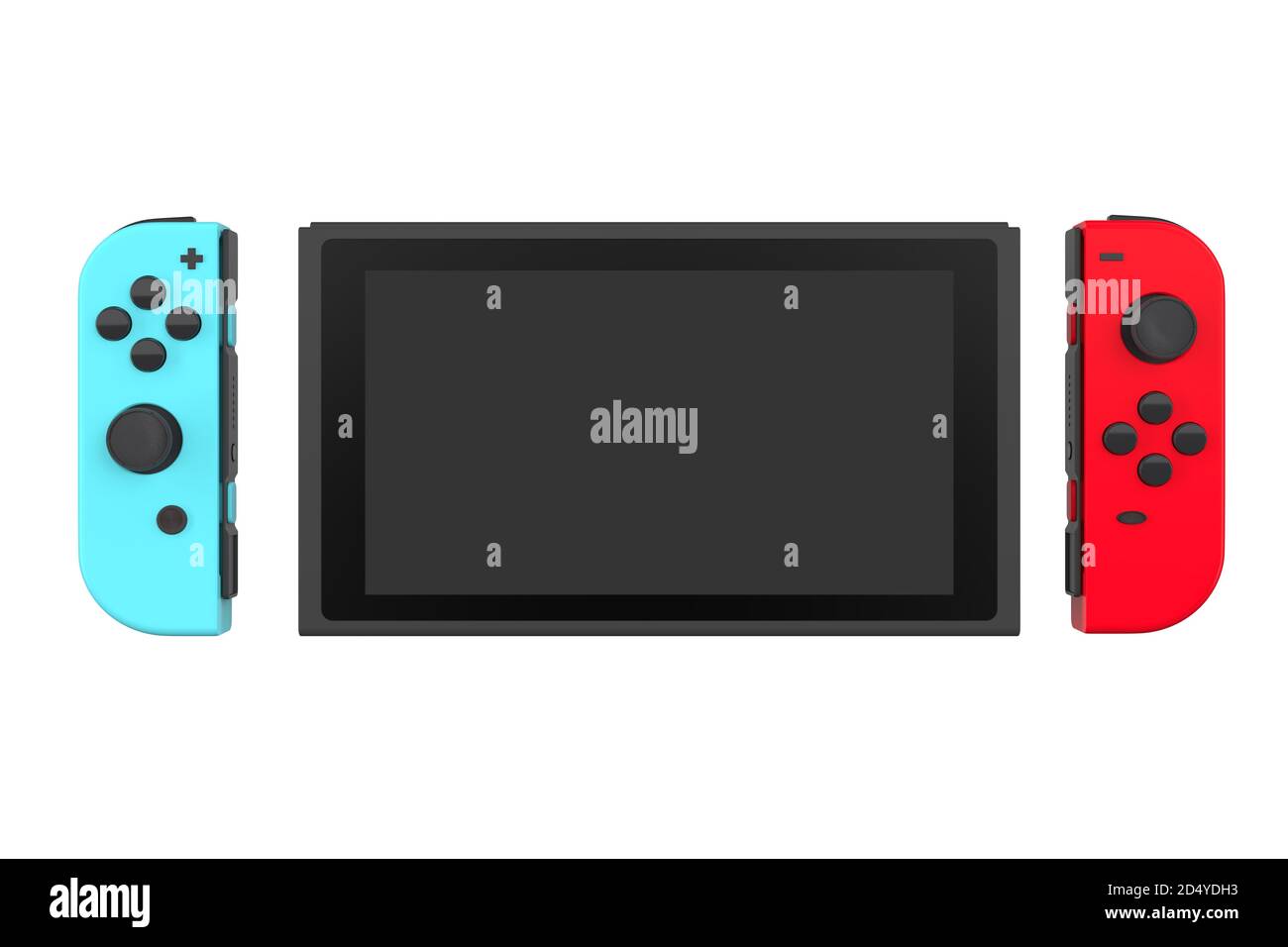 Realistic video game controllers attached to touch screen isolated on ...