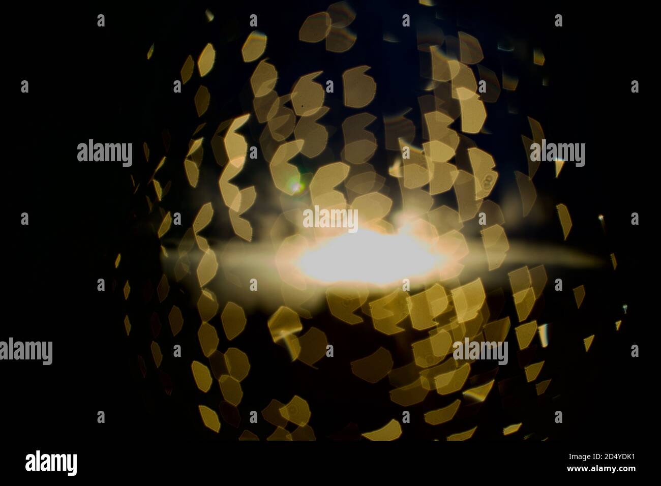 Yellow and black light graphic art with B-shaped lights Stock Photo - Alamy