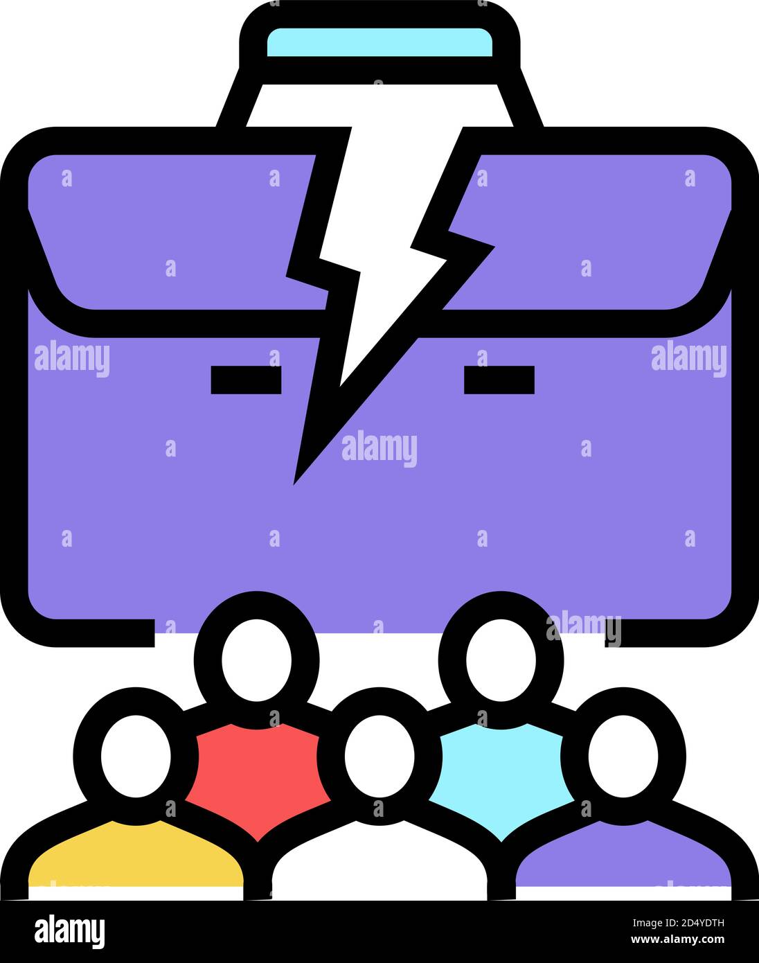 people lost job color icon vector illustration Stock Vector Image & Art ...