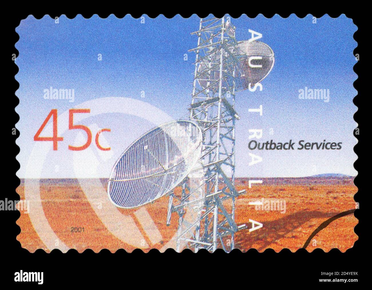 AUSTRALIA - CIRCA 2001: A stamp printed in Australia shows Outback ...