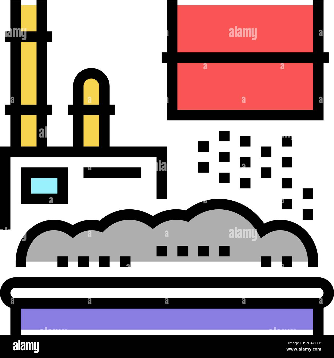 waste factory equipment color icon vector illustration Stock Vector ...