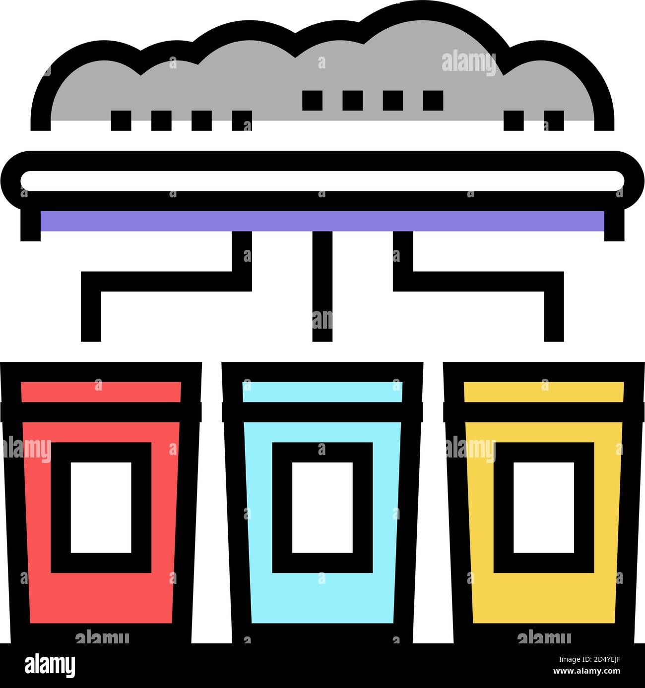 garbage sorting machine color icon vector illustration Stock Vector ... garbage sorting machine color icon vector illustration Stock Vector ...