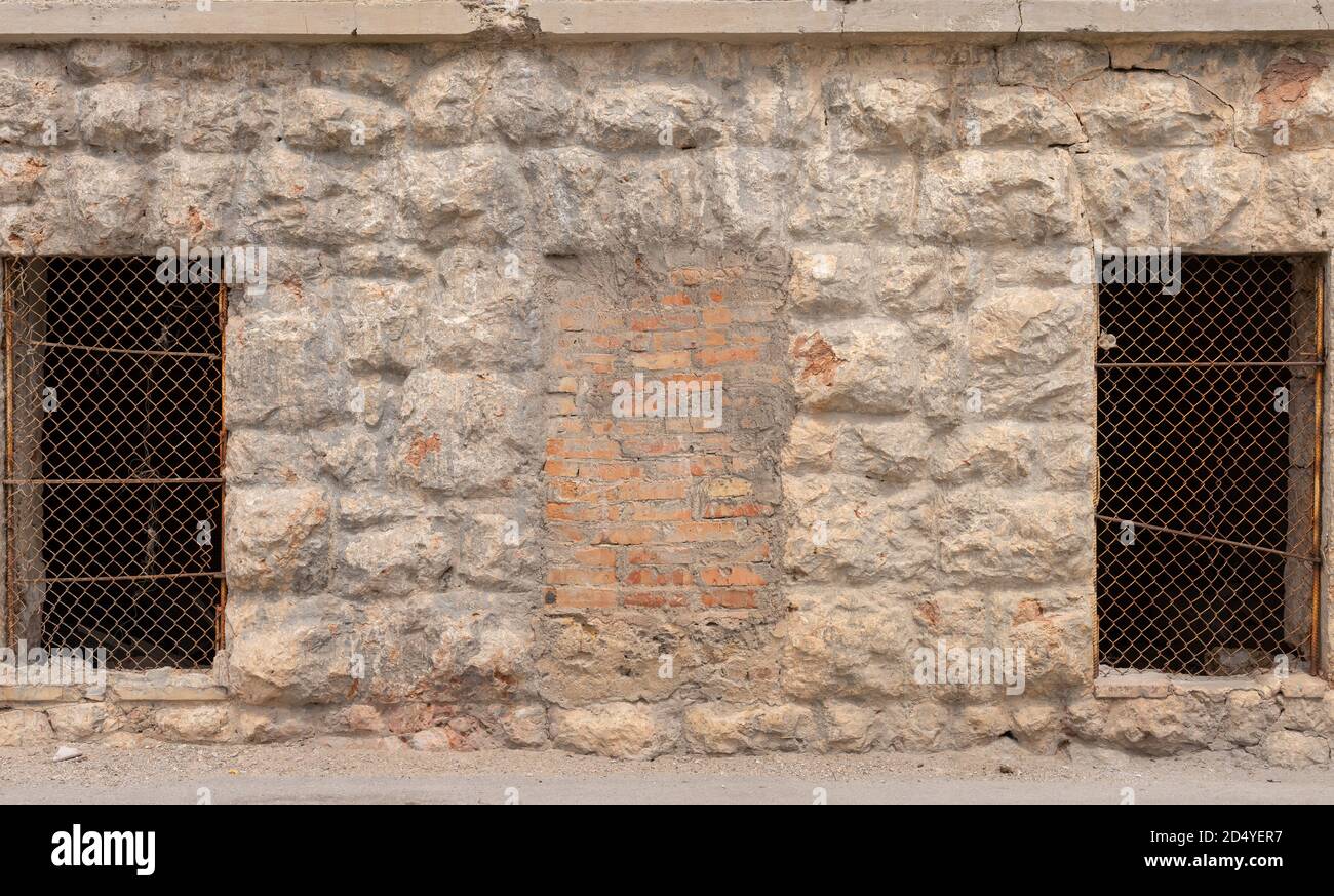 Old stone wall windows hi-res stock photography and images - Alamy