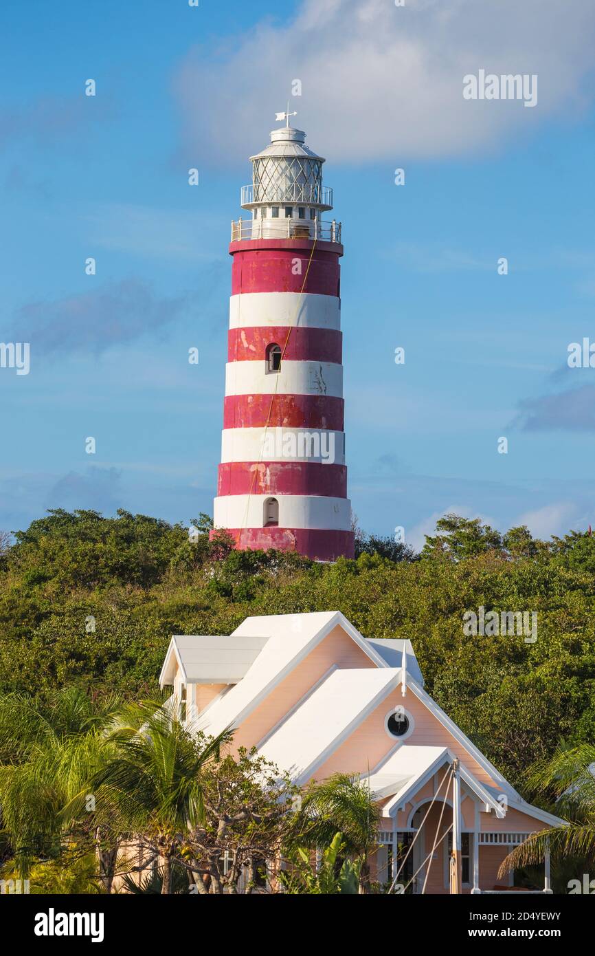 Bahamas, Abaco Islands, Elbow Cay, Hope Town, Elbow Reef Lighthouse ...