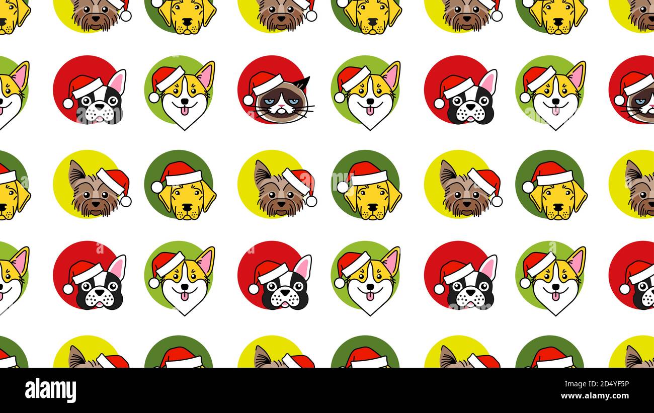 Christmas new year pug Stock Vector Images - Alamy