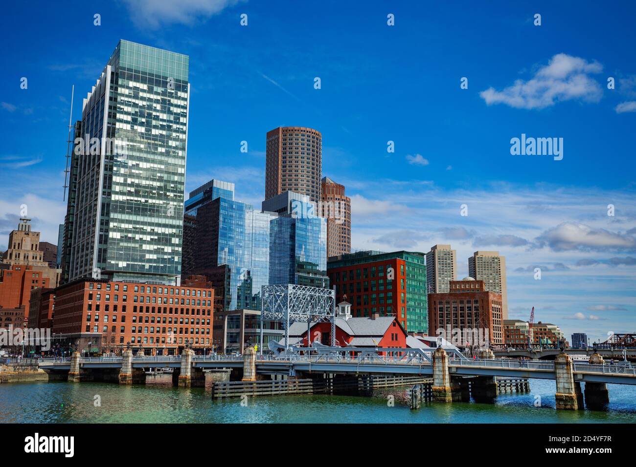 Congress Street Bridge over fort point channel in Boston, Massachusetts ...