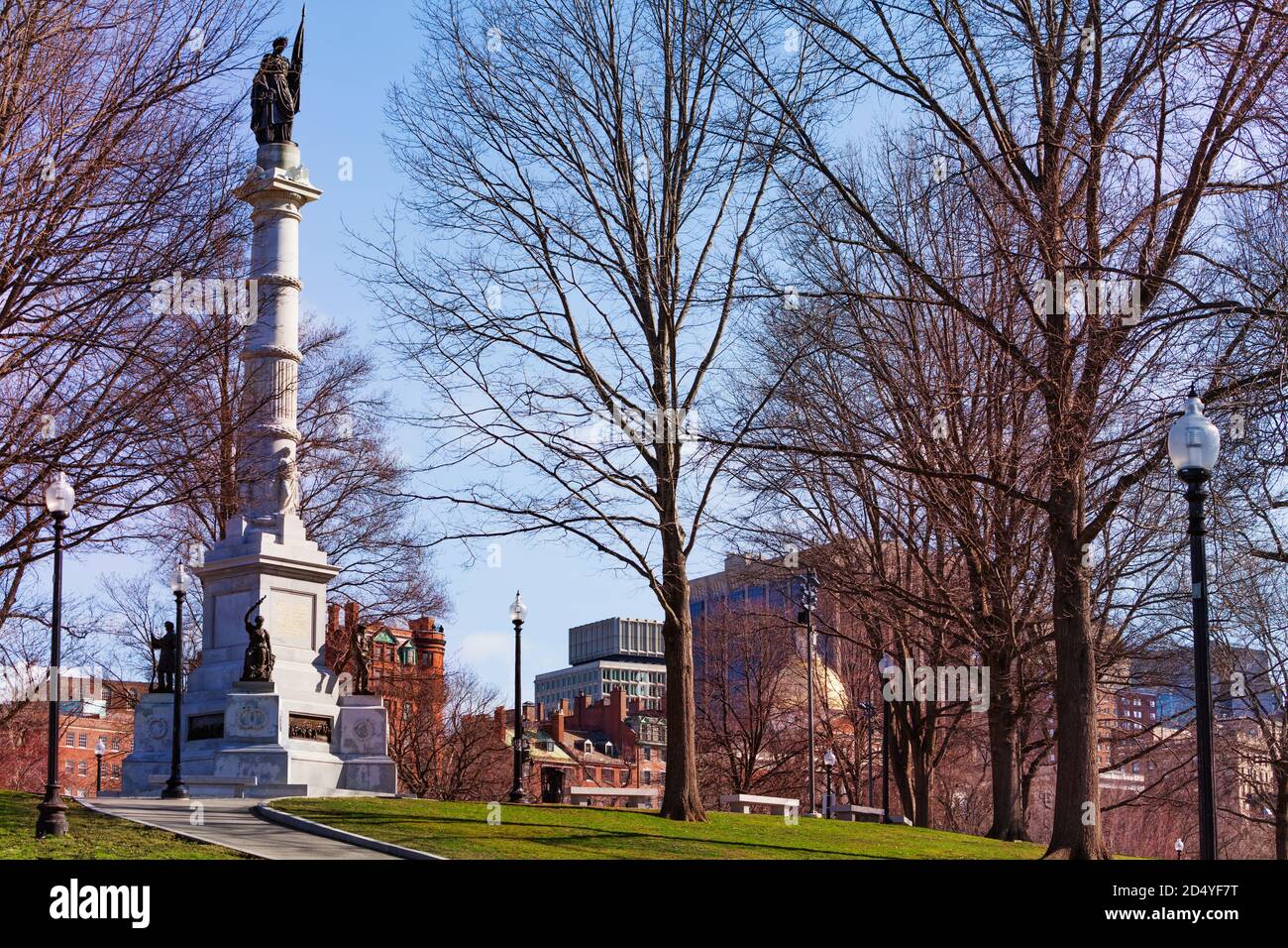 Boston common park statue hi-res stock photography and images - Alamy