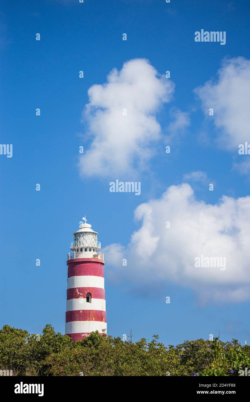 Bahamas, Abaco Islands, Elbow Cay, Hope Town, Elbow Reef Lighthouse ...