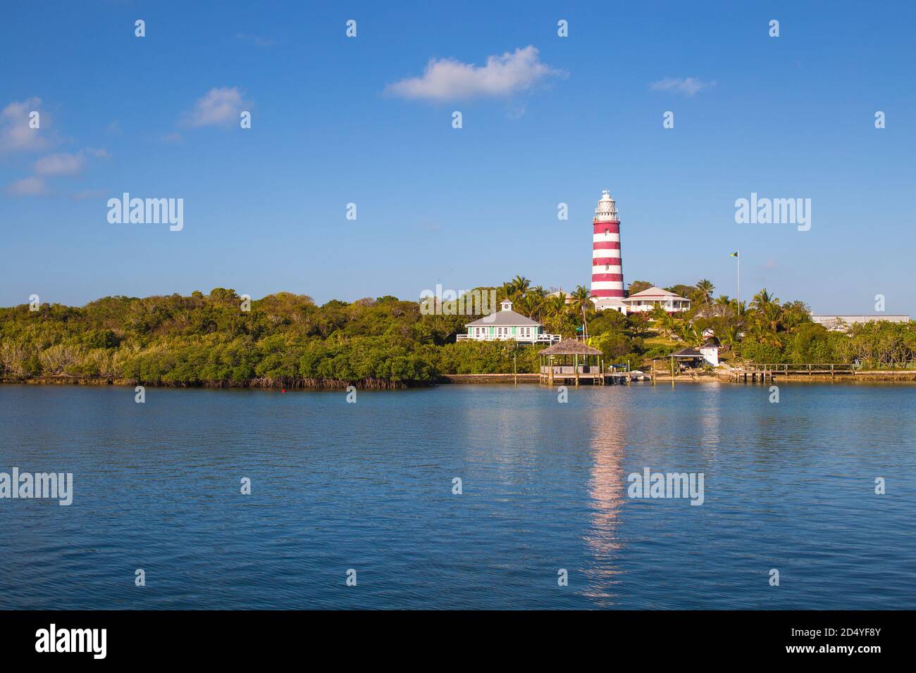 Bahamas, Abaco Islands, Elbow Cay, Hope Town, Elbow Reef Lighthouse ...