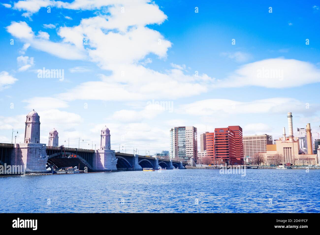Longfellow Bridge over Charles river in Boston Massachusetts, USA Stock ...