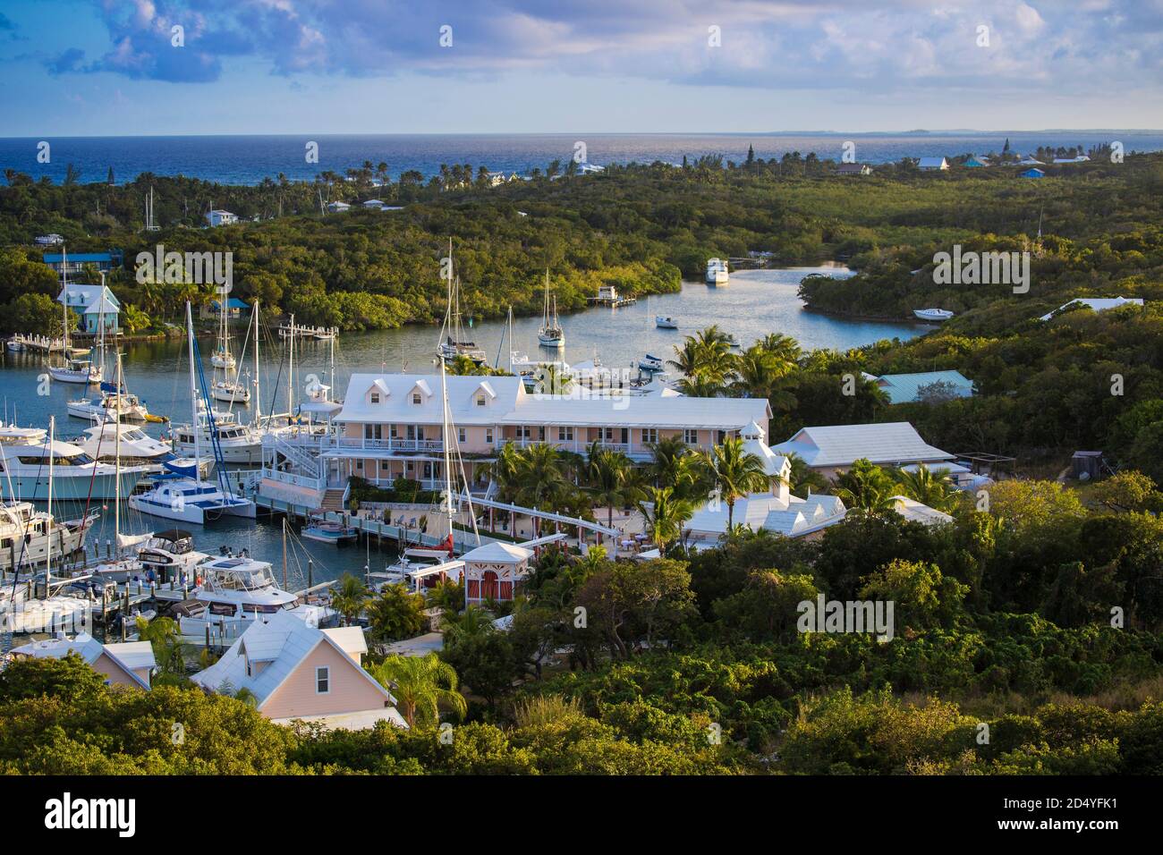 Bahamas, Abaco Islands, Elbow Cay, Hope Town, Harbour Stock Photo - Alamy
