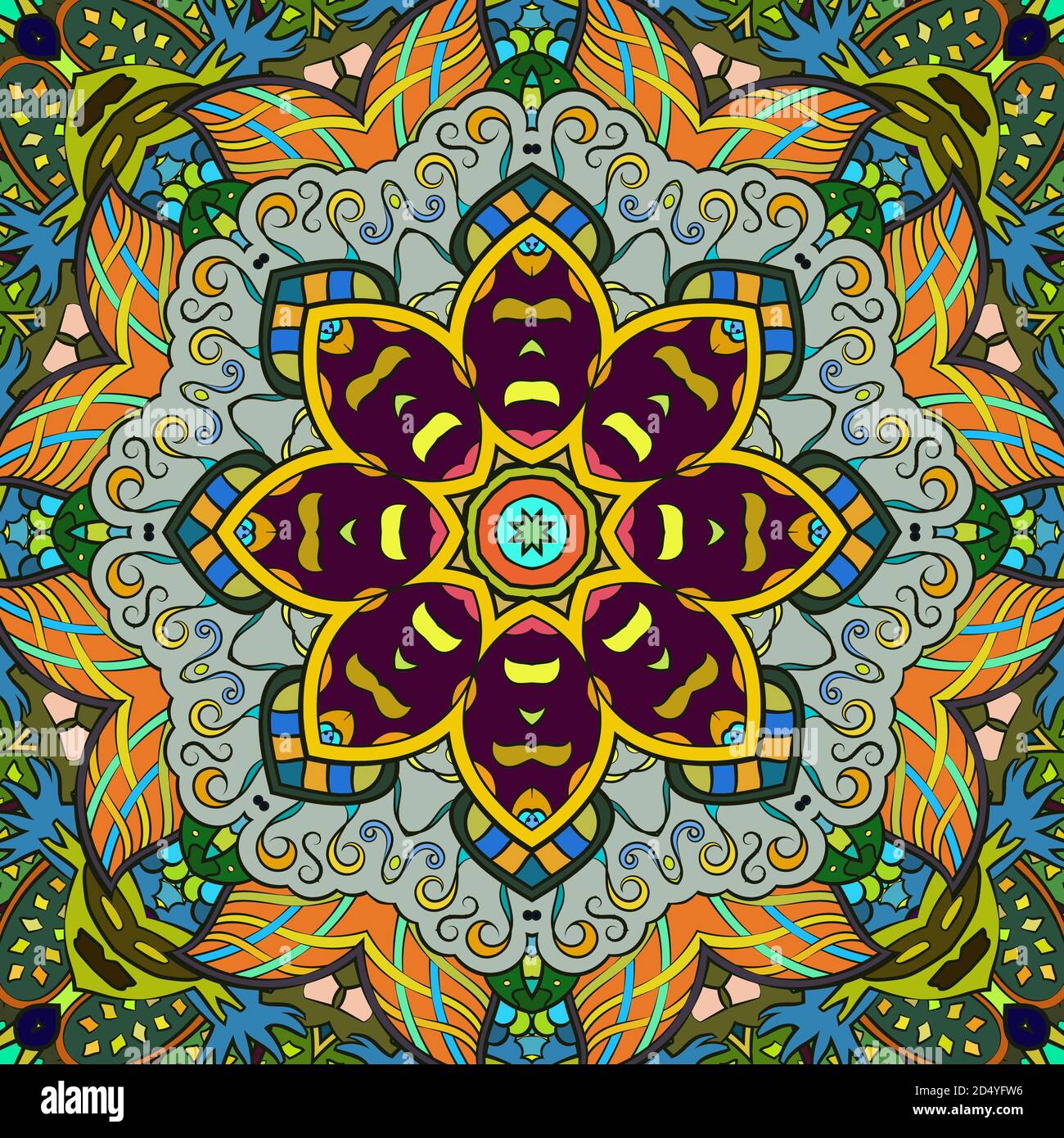 Seamless tracery tile mehndi design Stock Vector Image & Art - Alamy