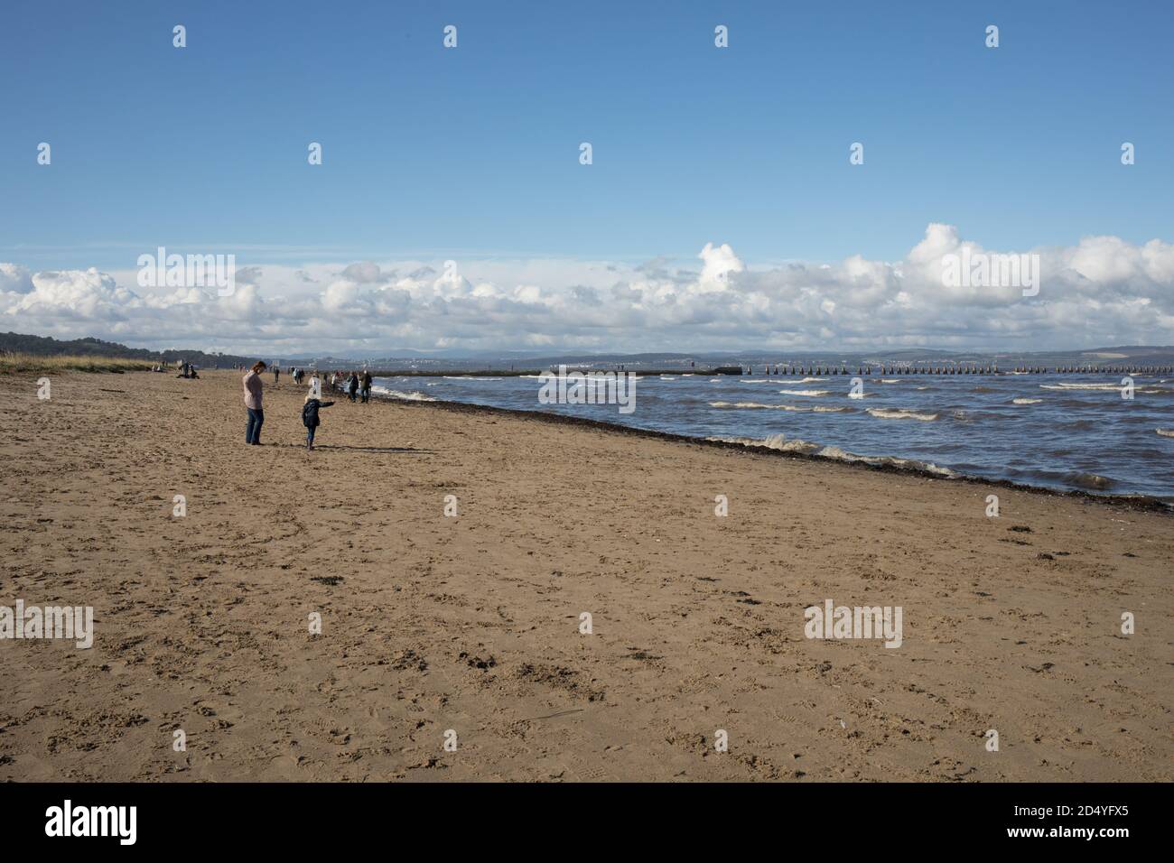 Cramond waterfront and beach, in Cramond, Scotland, 4 October 2020 ...