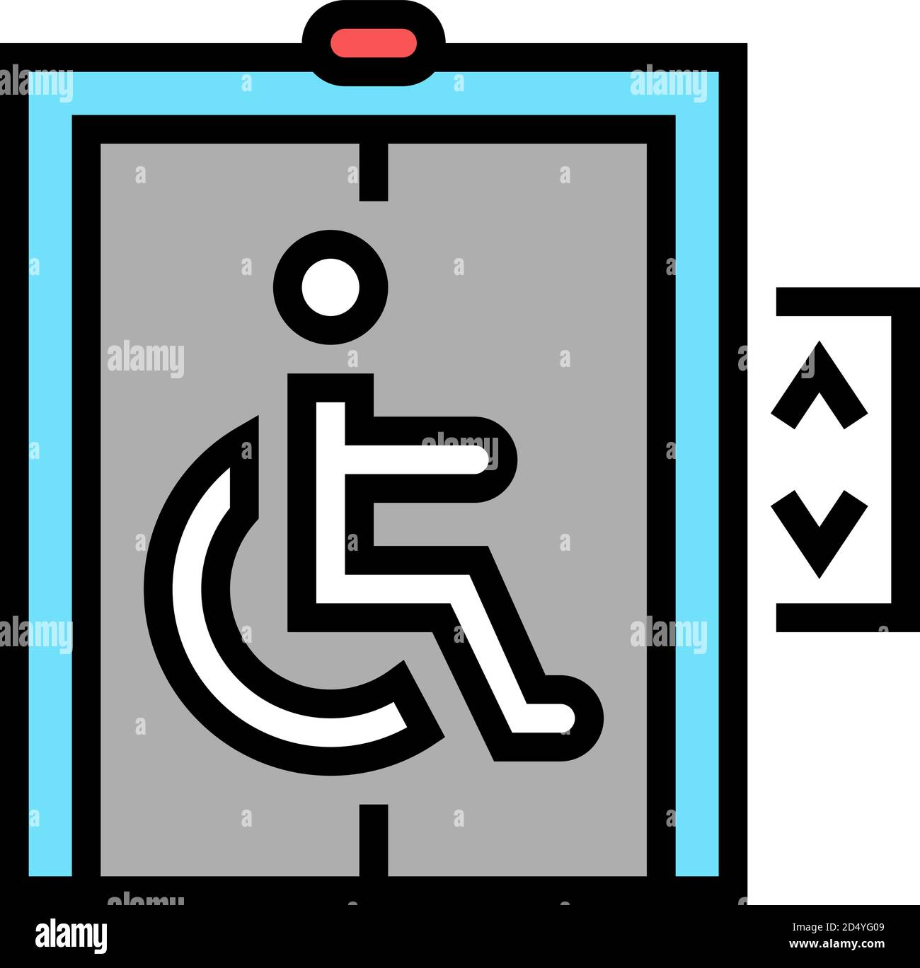 elevator for disabled color icon vector illustration Stock Vector Image ...