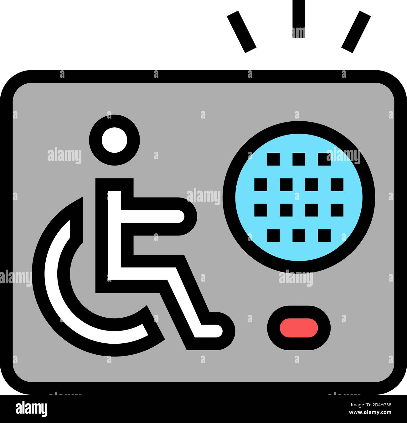 communication device for disabled color icon vector illustration Stock ...