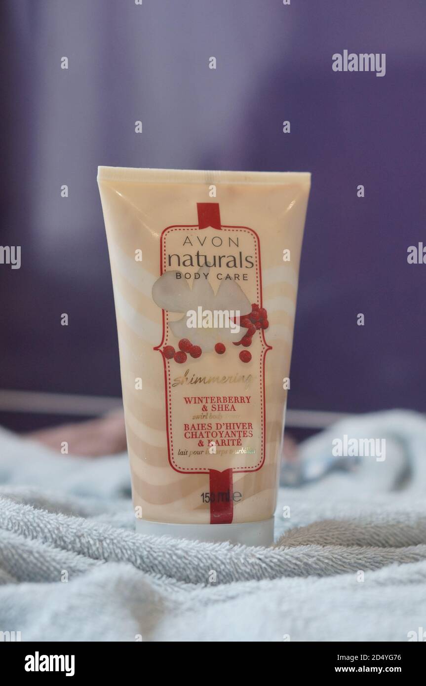 POZNAN, POLAND - Jul 22, 2017: Avon Naturals skin cream in a tube Stock ...