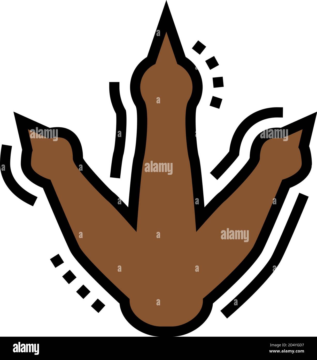dinosaur footprint color icon vector illustration Stock Vector Image ...