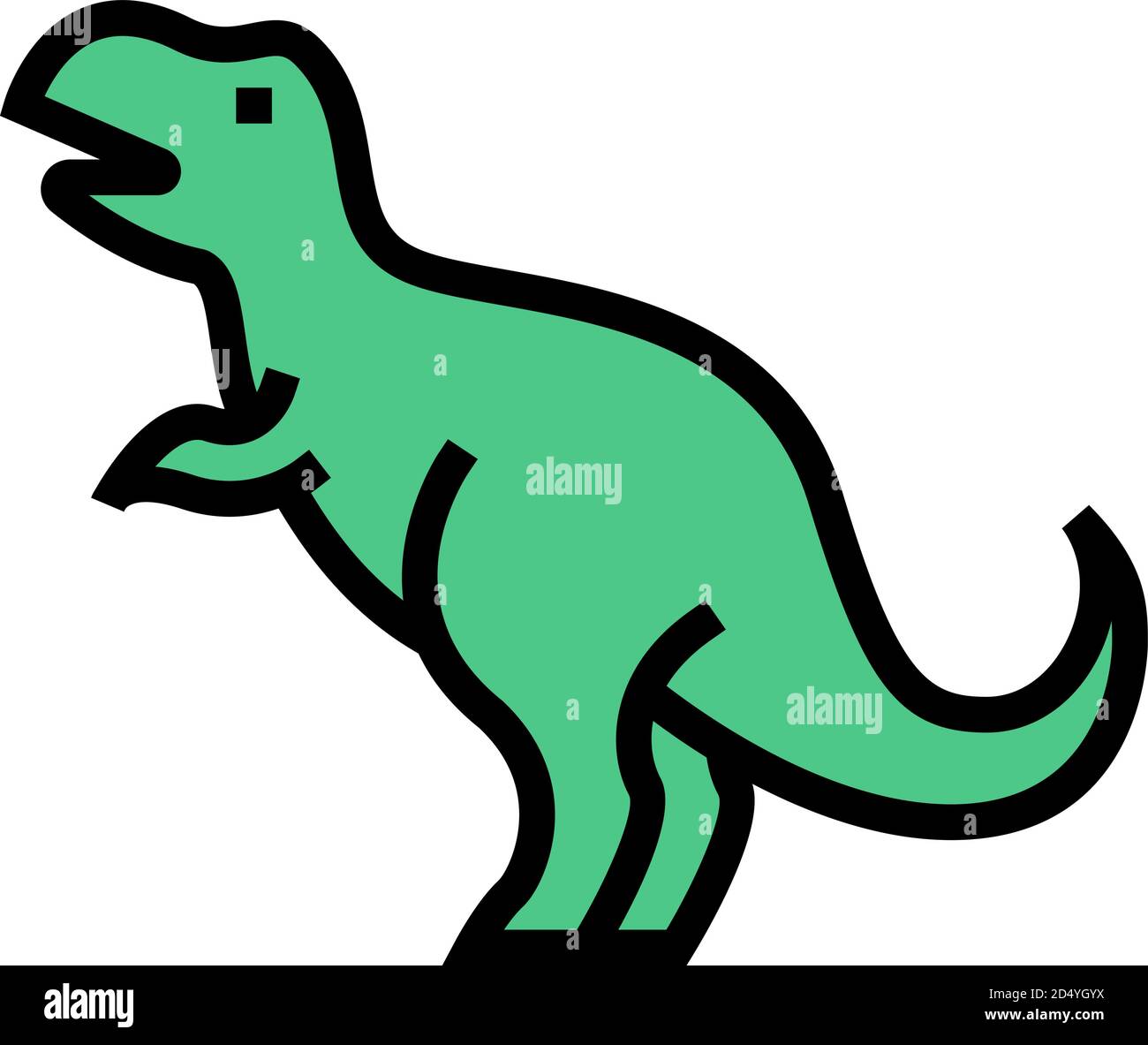 dinosaur prehistoric animal color icon vector illustration Stock Vector ...