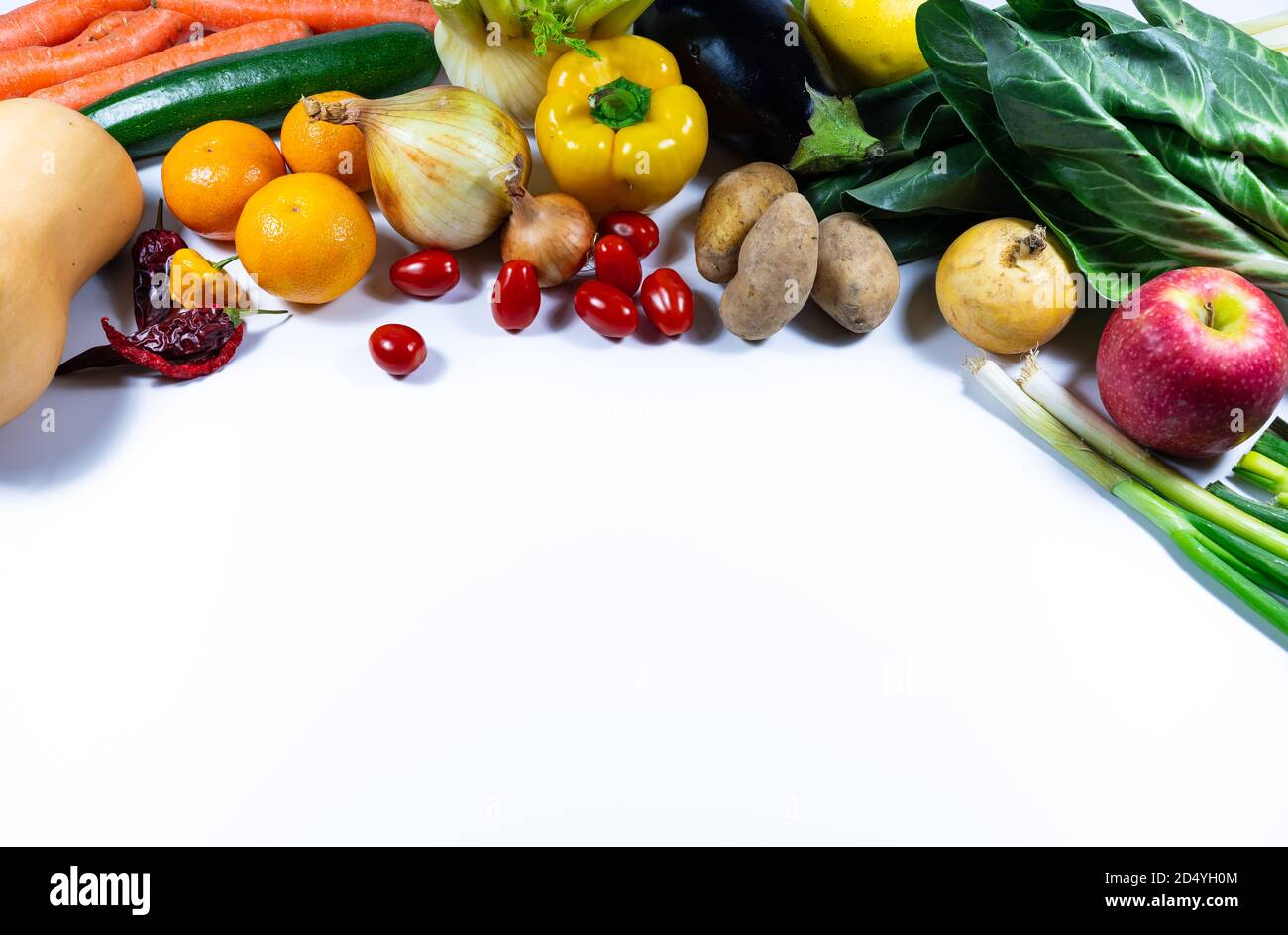Various organic vegetables and fruits. "imperfect" vegetables and ...