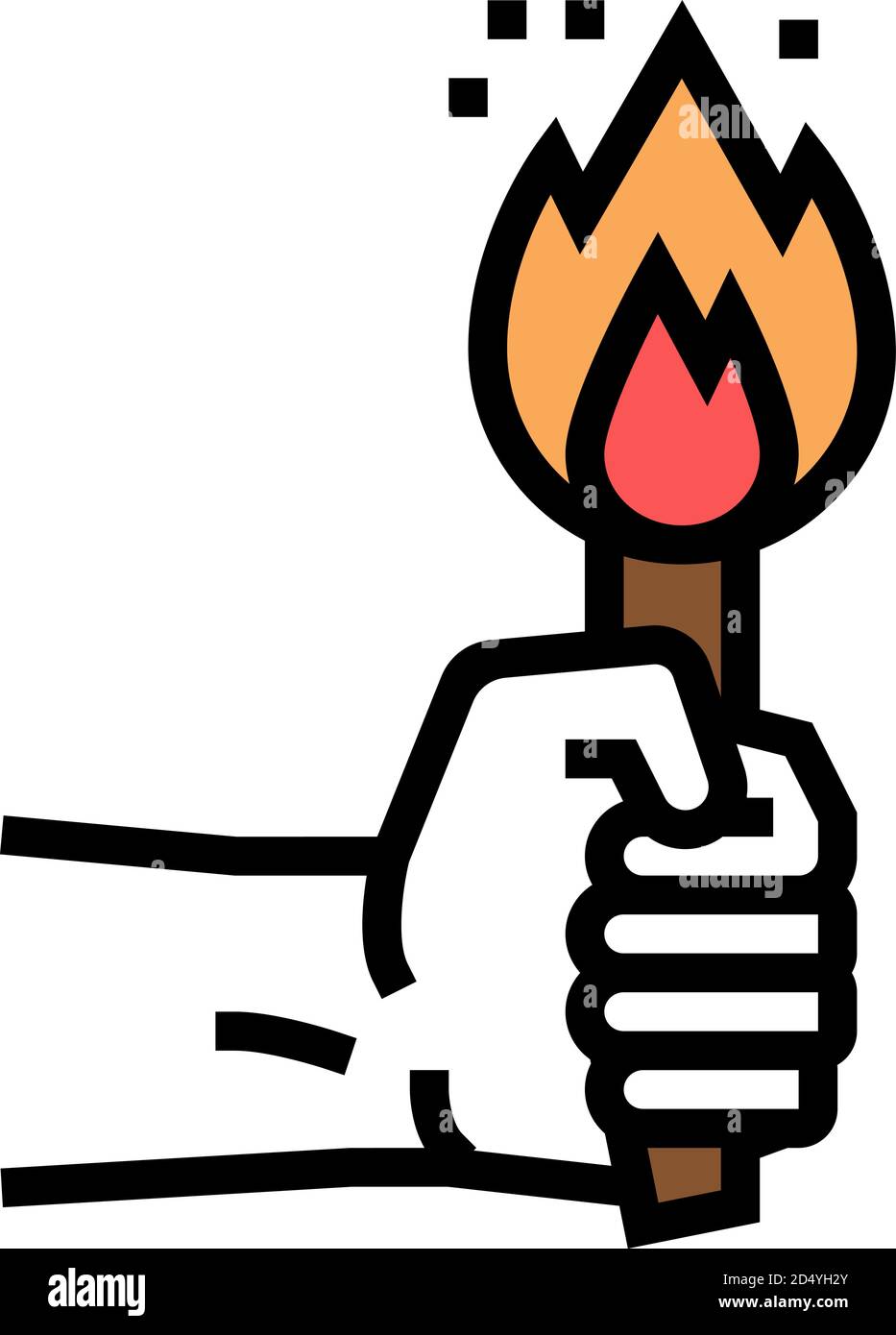 fire torch color icon vector illustration Stock Vector Image & Art - Alamy