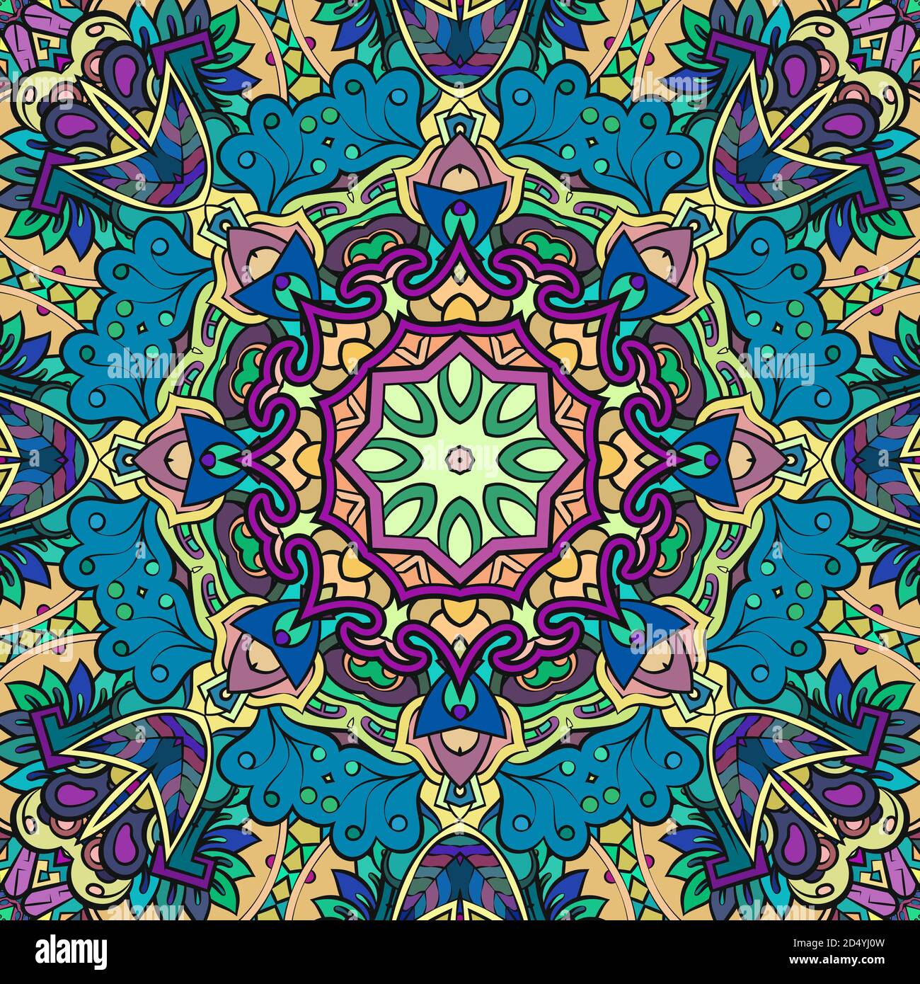 Seamless tracery tile mehndi design Stock Vector Image & Art - Alamy