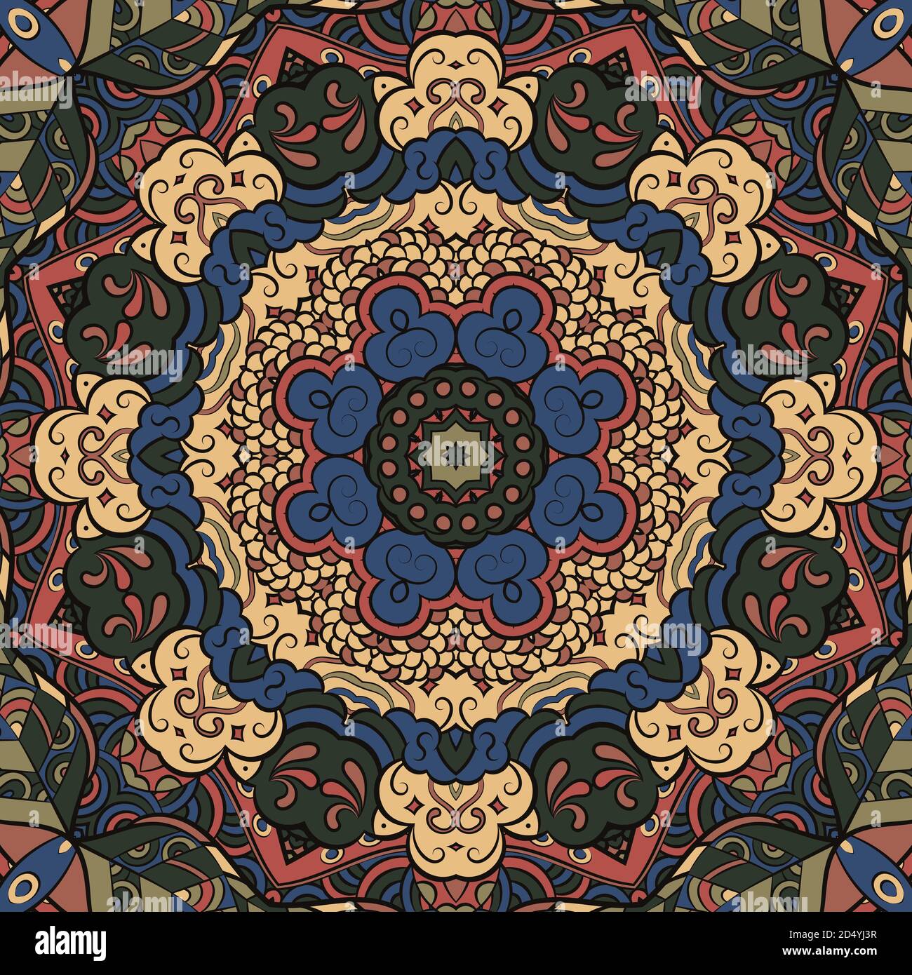 Seamless tracery tile mehndi design Stock Vector Image & Art - Alamy