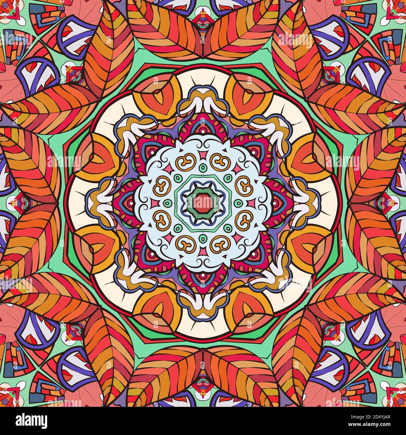 Seamless tracery tile mehndi design Stock Vector Image & Art - Alamy