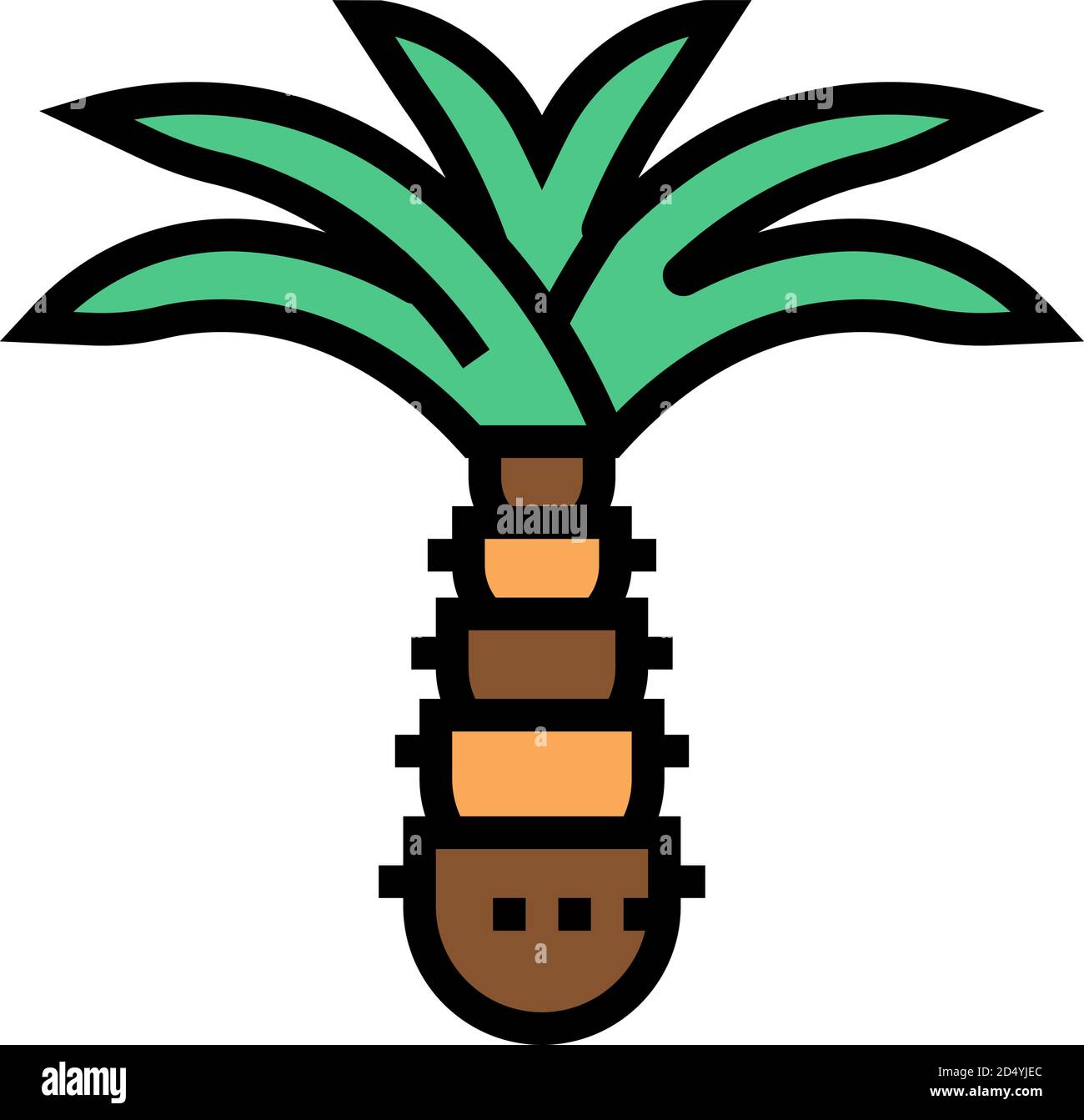 palm tree color icon vector illustration Stock Vector Image & Art - Alamy