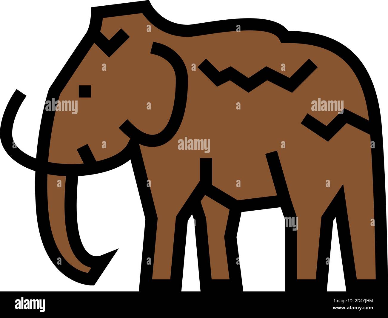 mammoth animal color icon vector illustration Stock Vector Image & Art ...