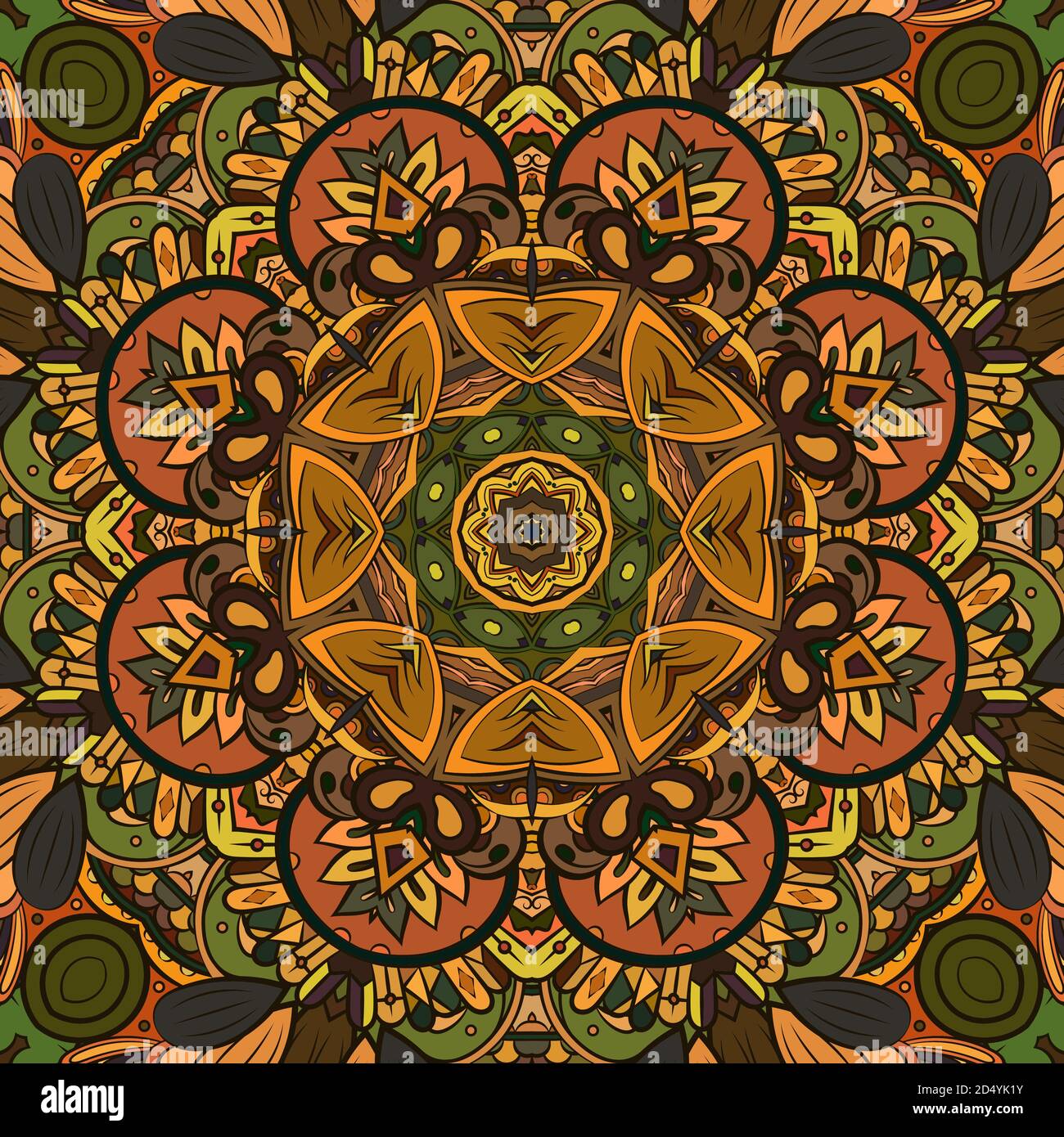 Seamless tracery tile mehndi design Stock Vector Image & Art - Alamy