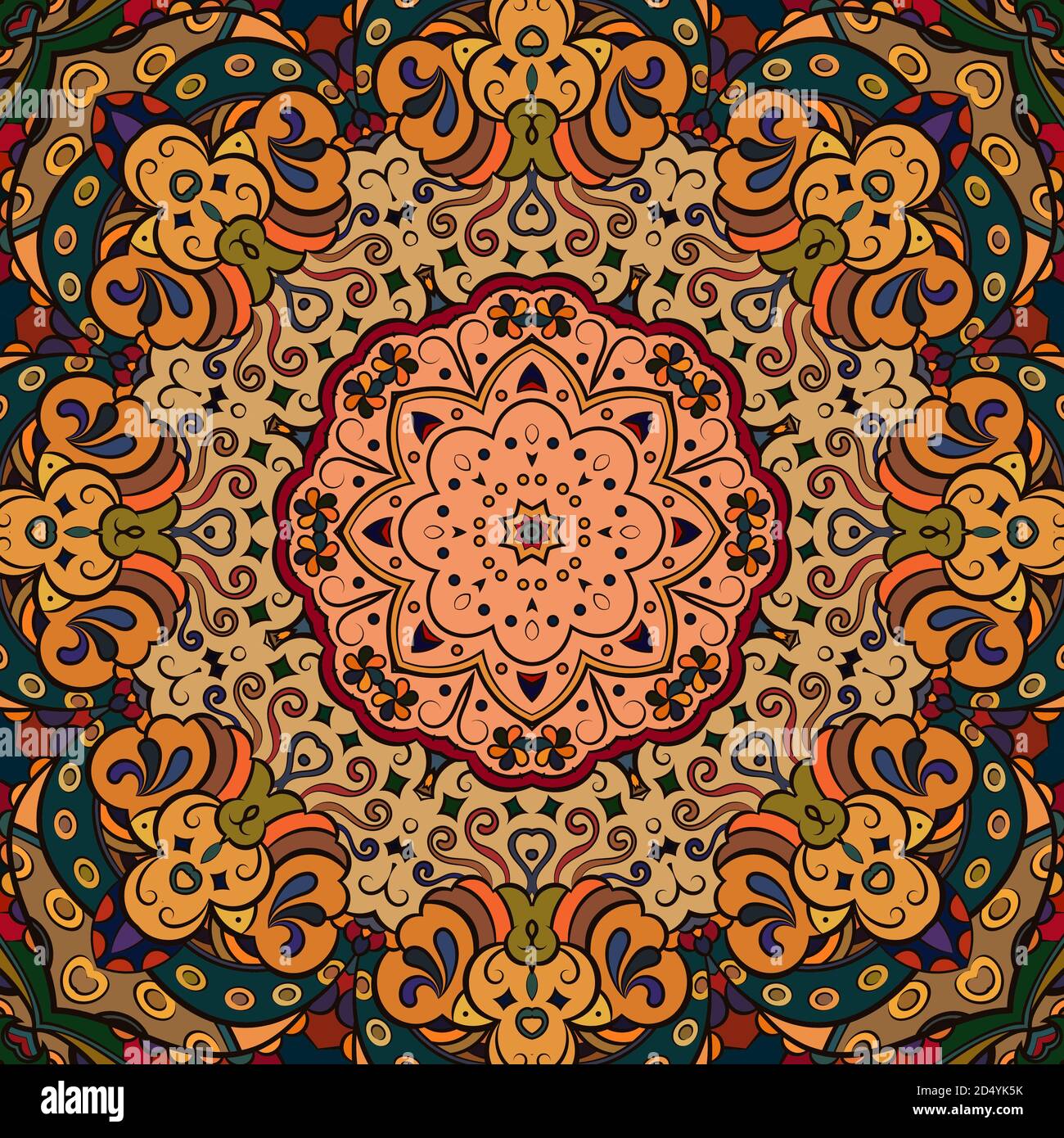 Seamless tracery tile mehndi design Stock Vector Image & Art - Alamy