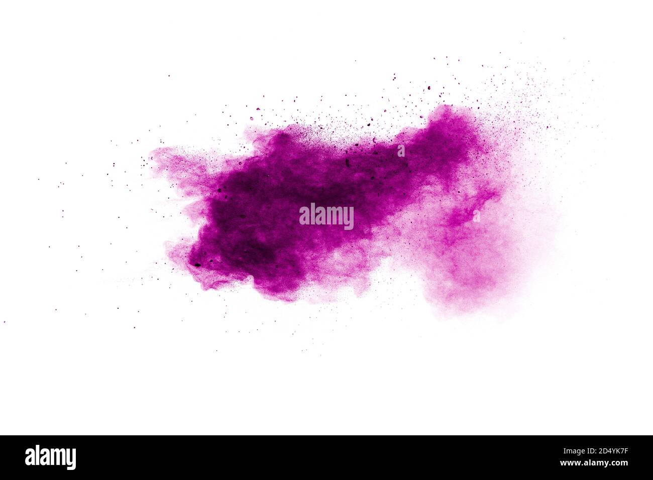 Pink dust splatter on background.Pink powder explosion on white ...
