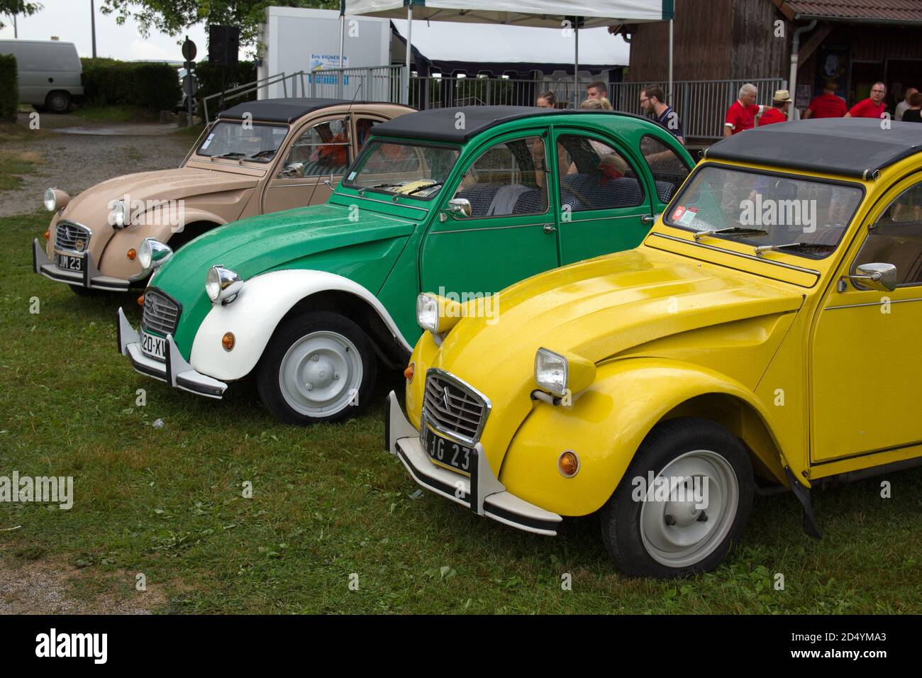 Citroen 2CV Deux Chevaux vintage French cars in France Stock Photo - Alamy
