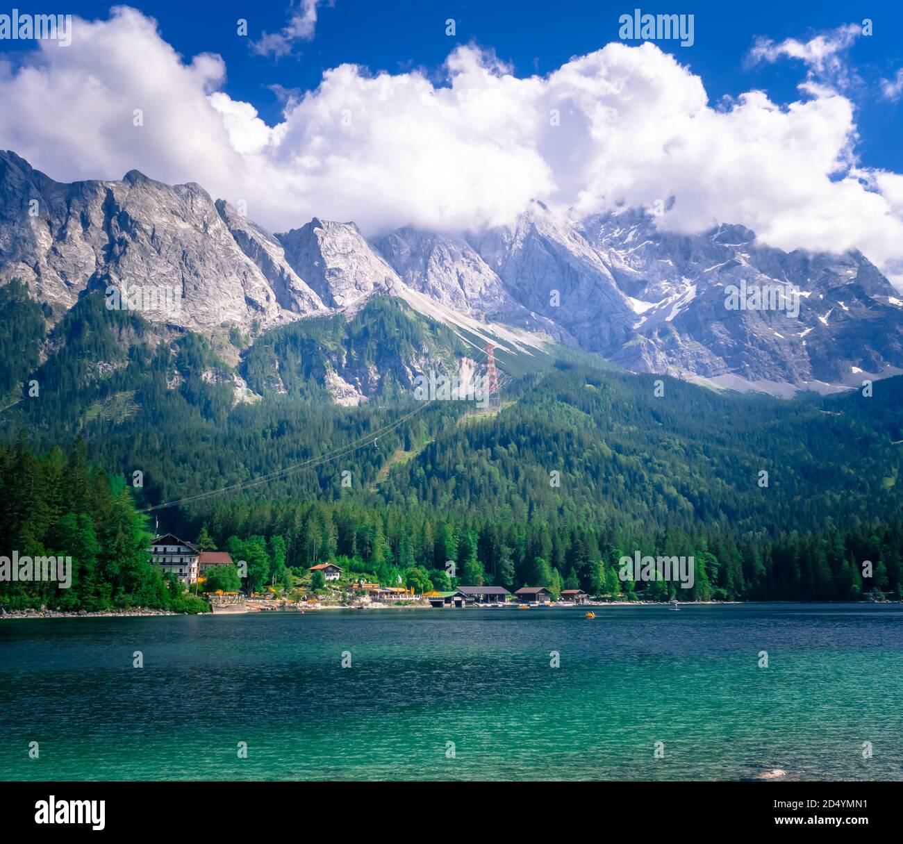 Hiking on the banks of the Eibsee in Bavaria Germany Stock Photo - Alamy