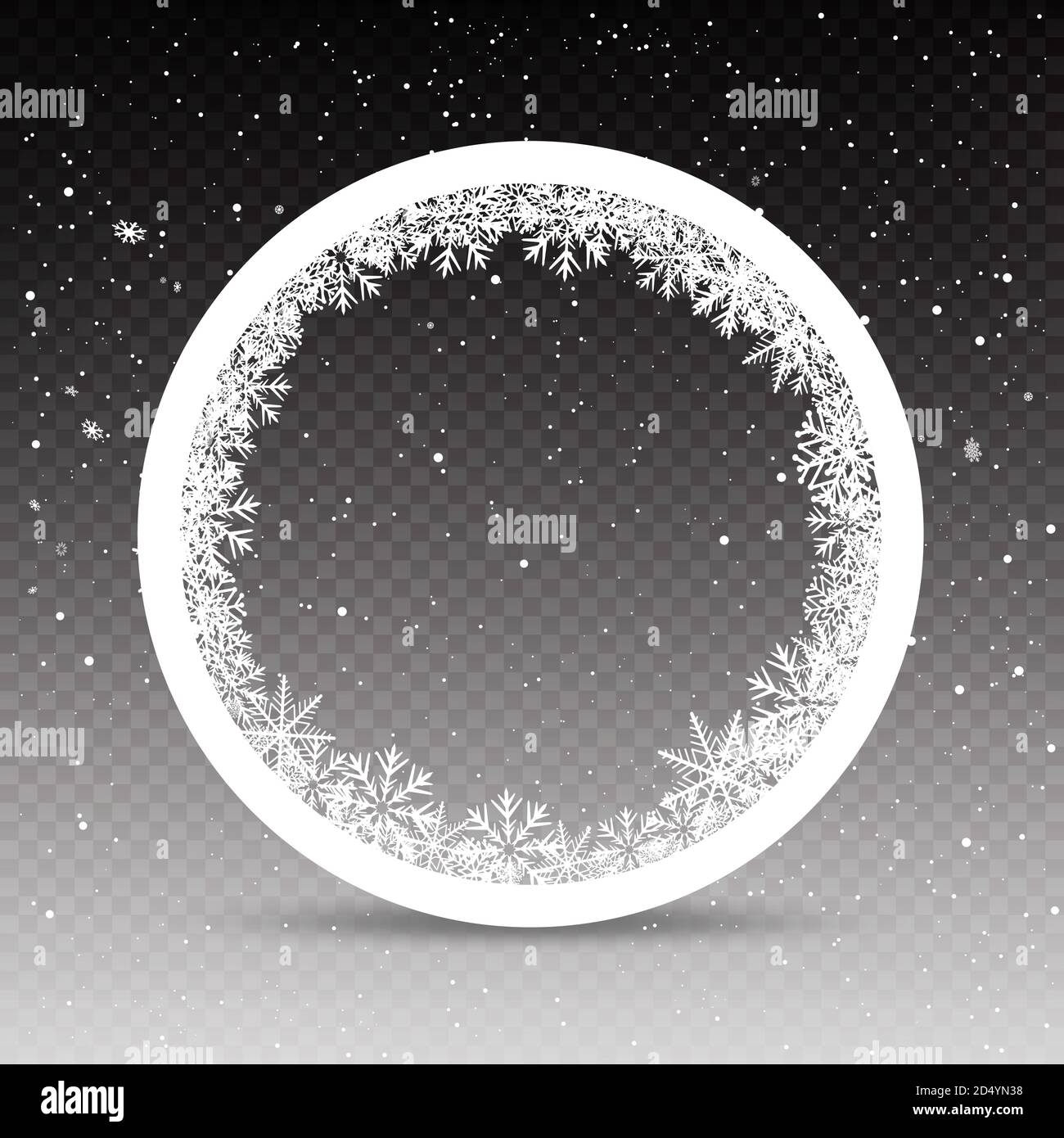 snowy circle frame template Stock Vector Image & Art - Alamy