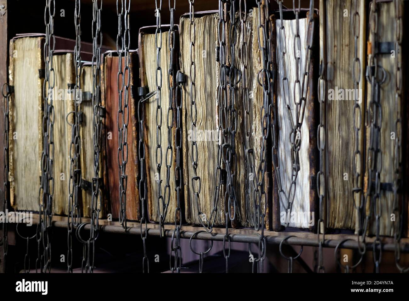 hereford cathedral chained library, herefordshire, england Stock Photo - Alamy