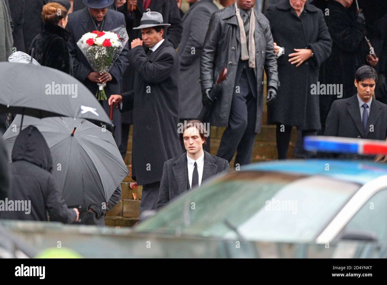 Robert Pattinson during filming of The Batman outside St George's Hall ...