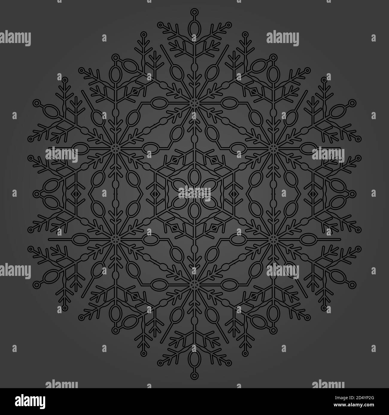 Pretty Round Snowflake Stock Photo - Alamy