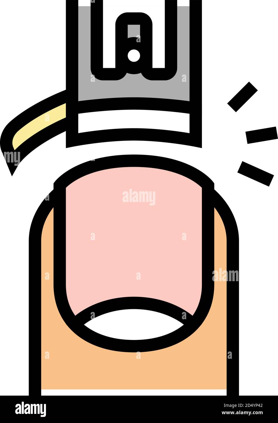 nail cutting color icon vector illustration Stock Vector Image & Art ...