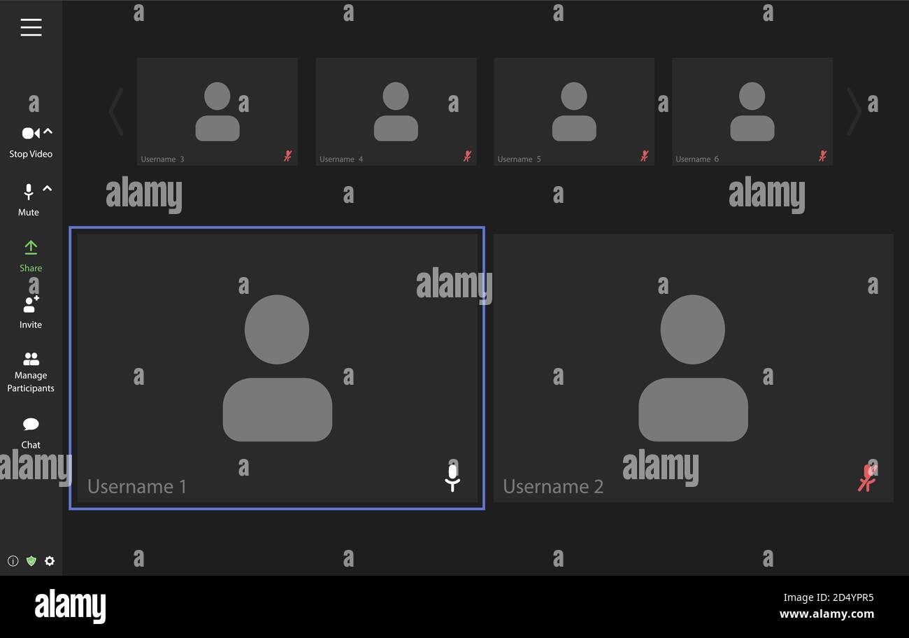 Video conference user interface, video conference calls window overlay ...