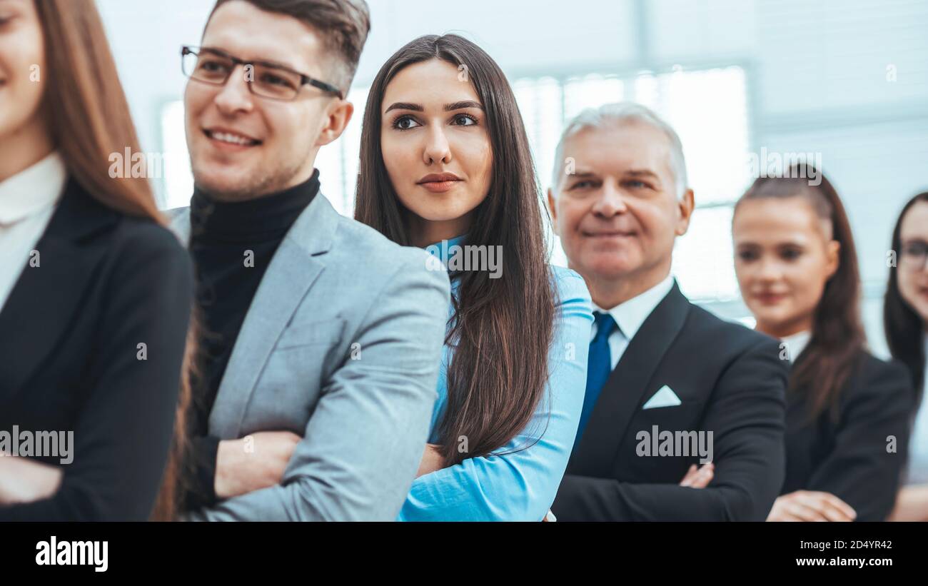 Smart happy diverse people close hi-res stock photography and images ...