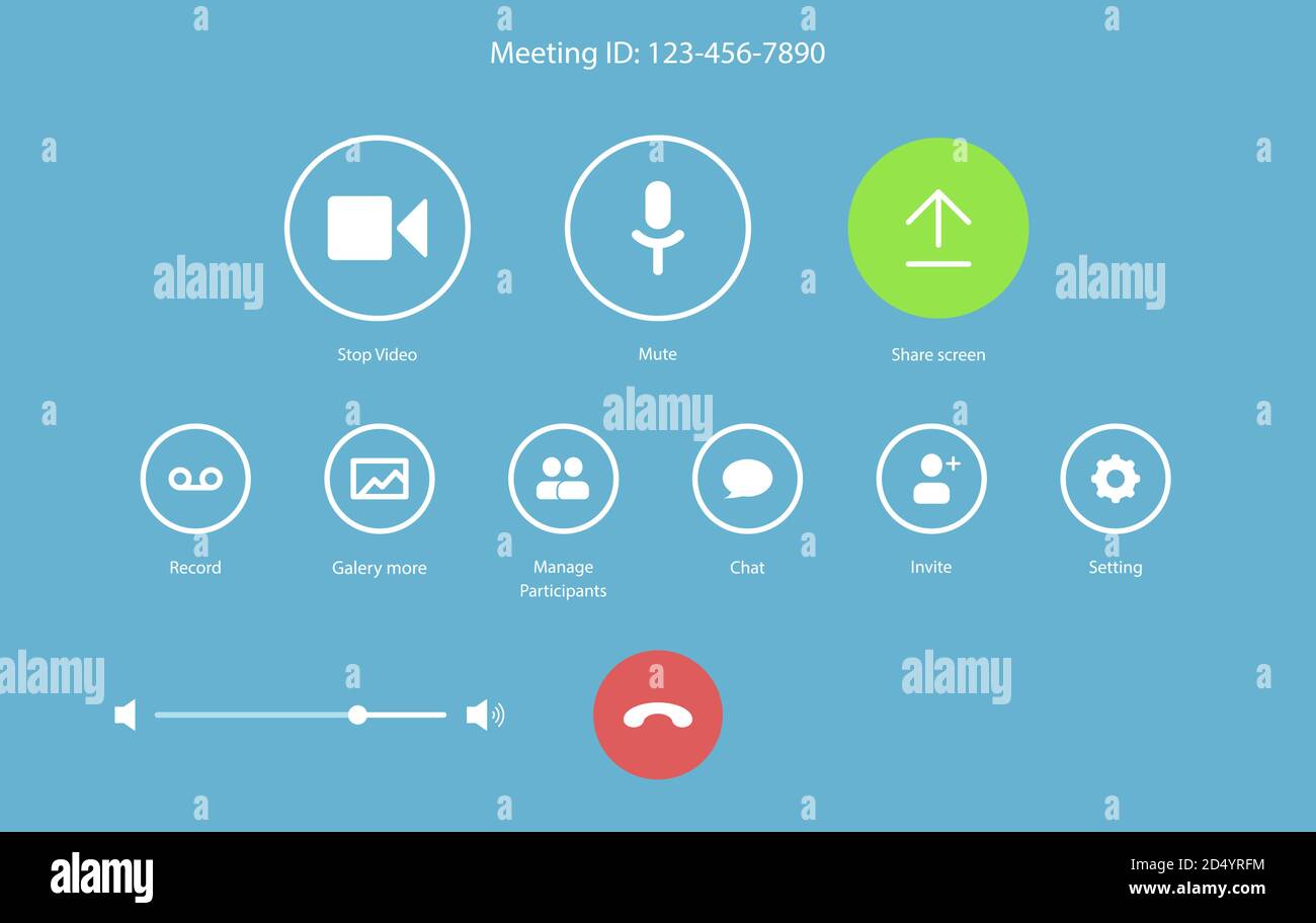 Live broadcast apps. Screen interface and icons in social media ...